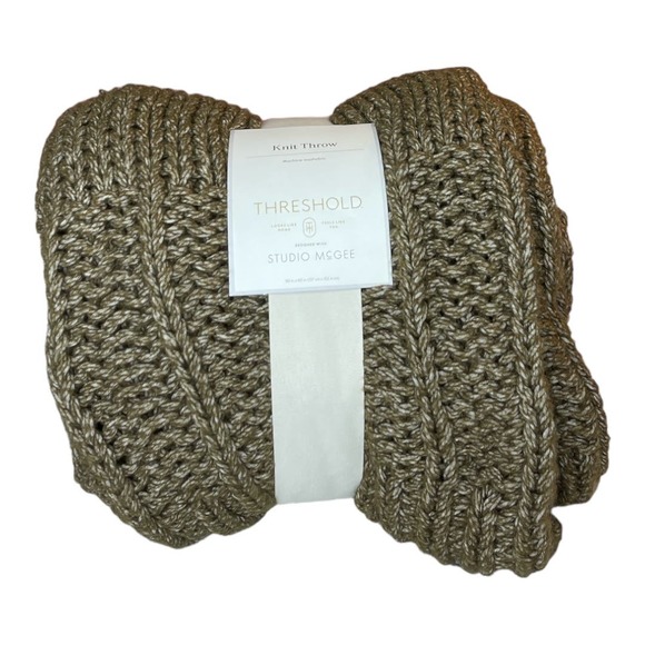 Threshold | Bedding | Threshold Studio Mcgee New Chunky Olive Green ...